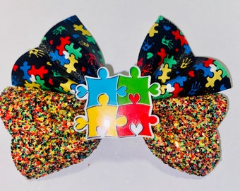 Autism Hair Bow | Etsy