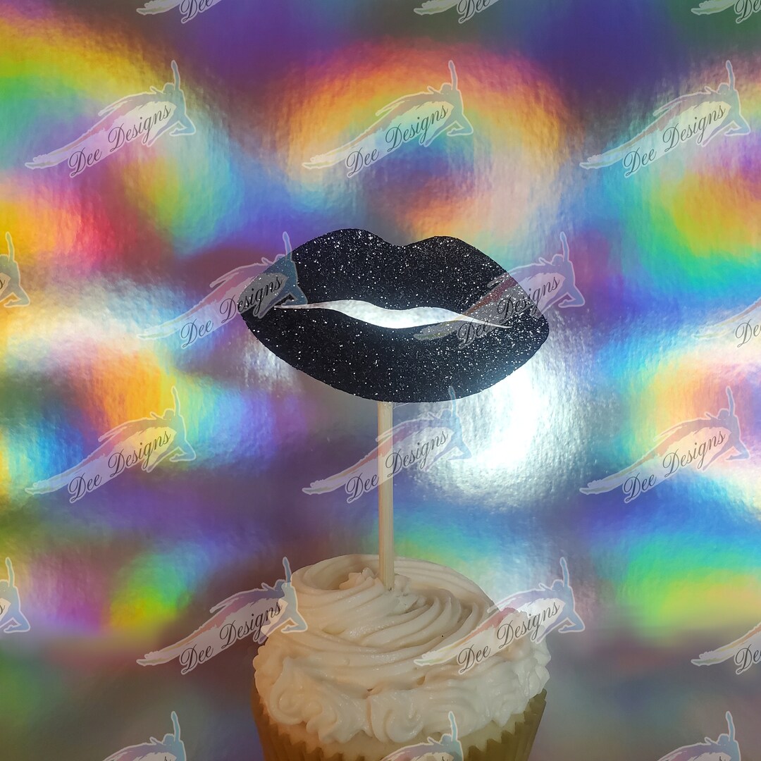 Lips Cake Topper, Cupcake Topper, Set of 6 - Etsy UK