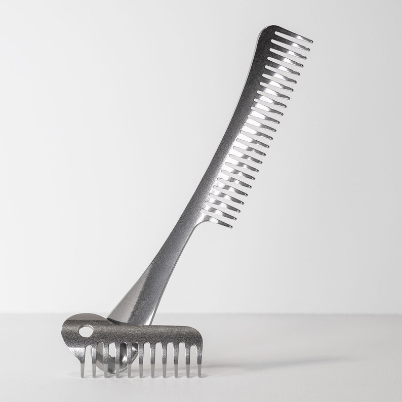 Mini Stainless Steel Comb: Pocket Beard & Mustache Grooming Keyring - Etsy