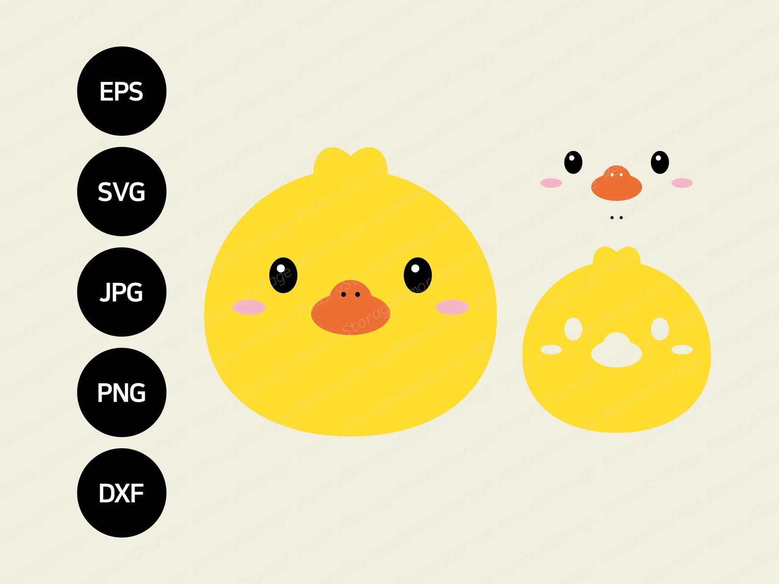 Cute Duck Face Transparent PNG for Babysuit Baby Duck SVG for Cricut ...