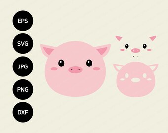 TOON Piggys Svg Piggy Svg Logo Svg Pig Cartoon Svg Farm - Etsy