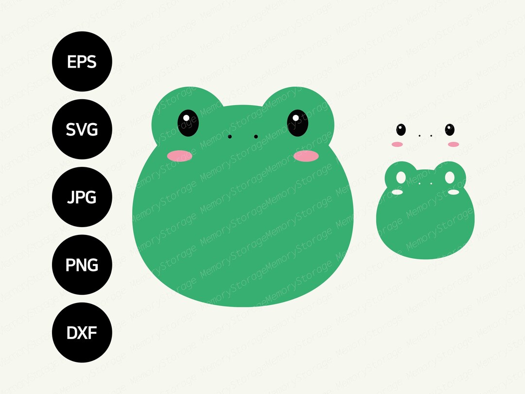 Frog SVG for Cricut Frog Face Clipart for Silhouette Cameo - Etsy