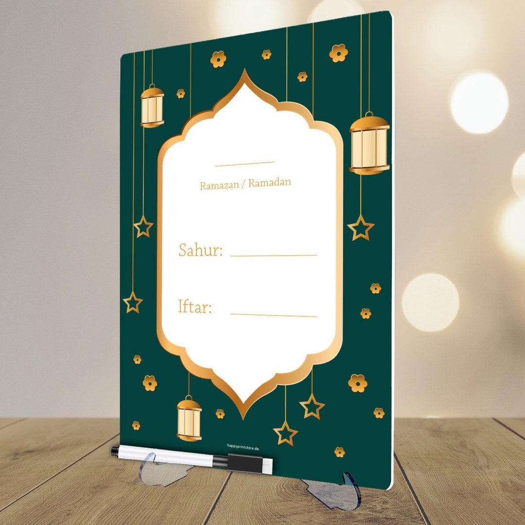 Acrylic Glass Ramazan / Ramadan Iftar Calendar Including Foil Pen - Etsy