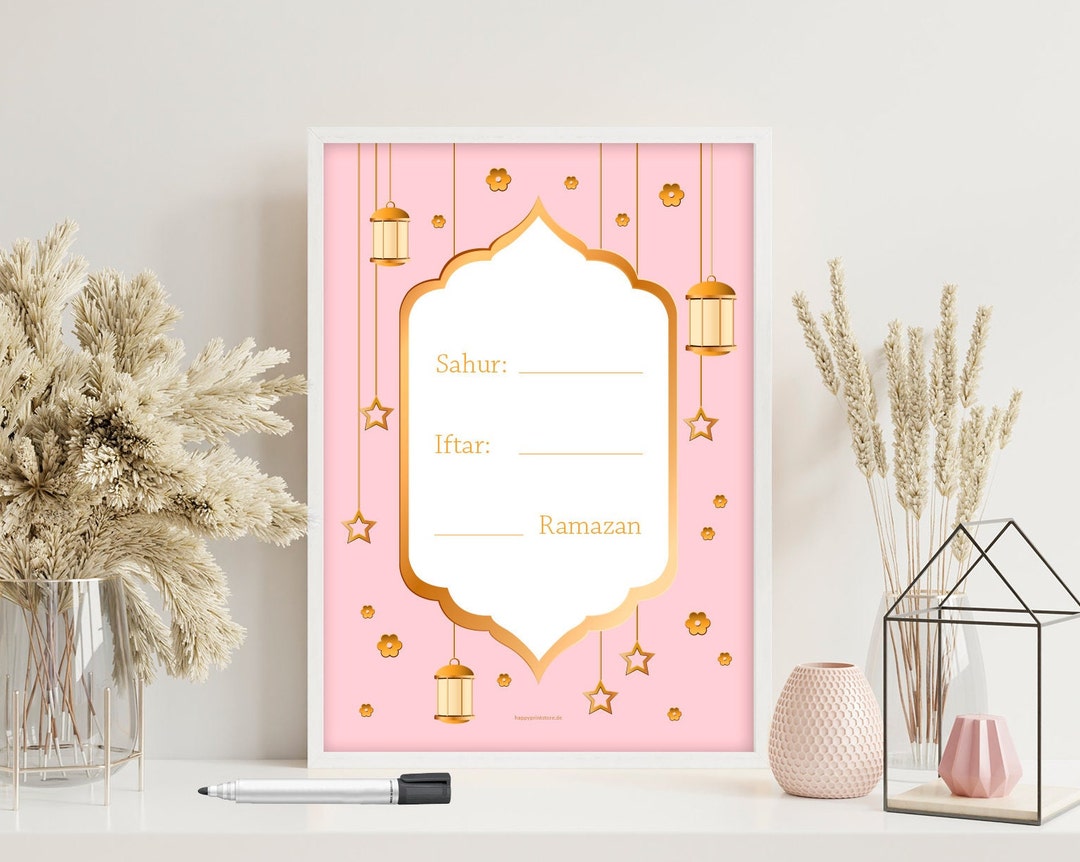 Ramadan Poster, Digital Download, Print, Frame and Relabel Every Day ...