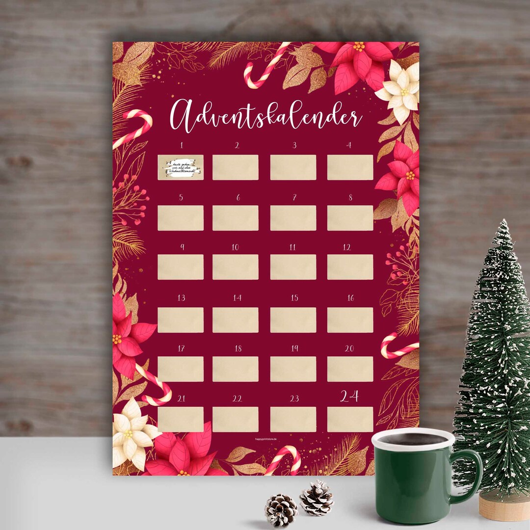Scratch Advent Calendar / Stickers / Advent / DIY / Stickers / Scratch ...