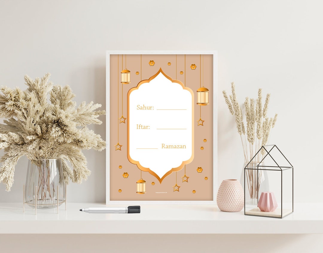 Ramadan Poster, Digital Download, Print, Frame and Relabel Every Day ...