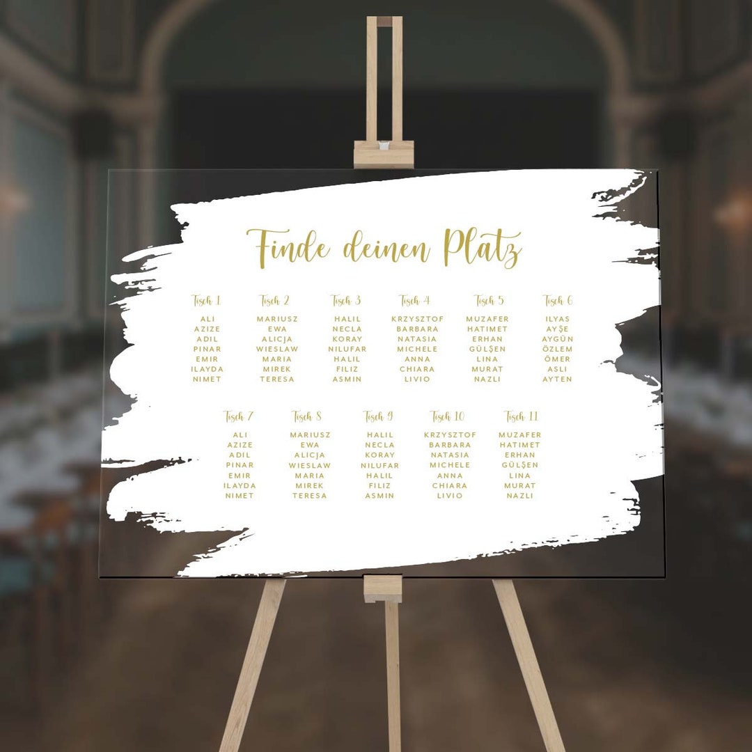 Seating Plan for the Wedding Engagement Registry Office Made of Acrylic ...