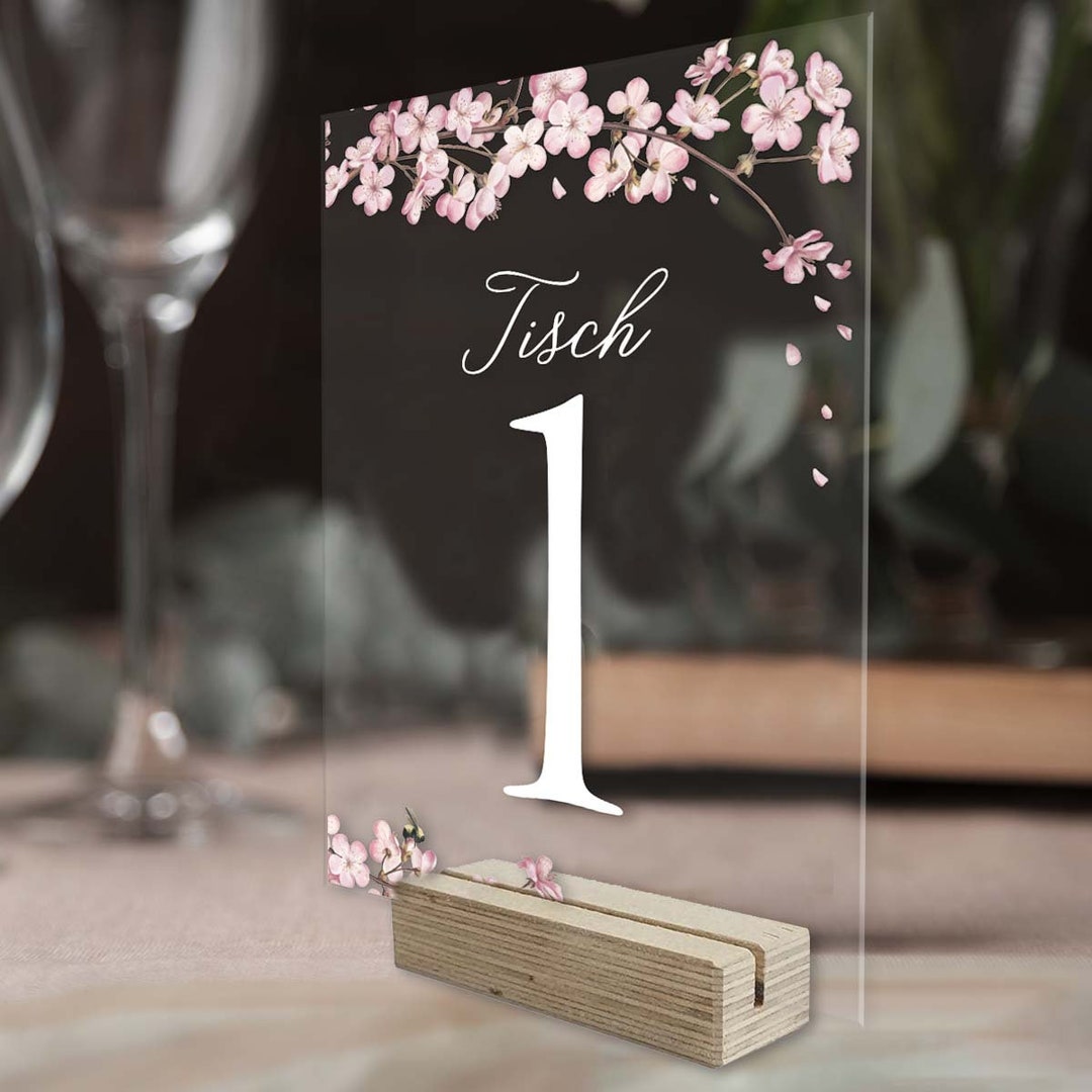 Table Number Made of Acrylic Glass / Registry Office / Engagement ...