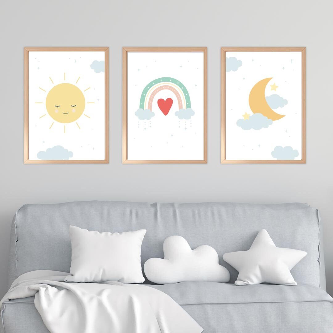 Rainbow Poster Set Children's Room Wall Decoration Decoration - Etsy