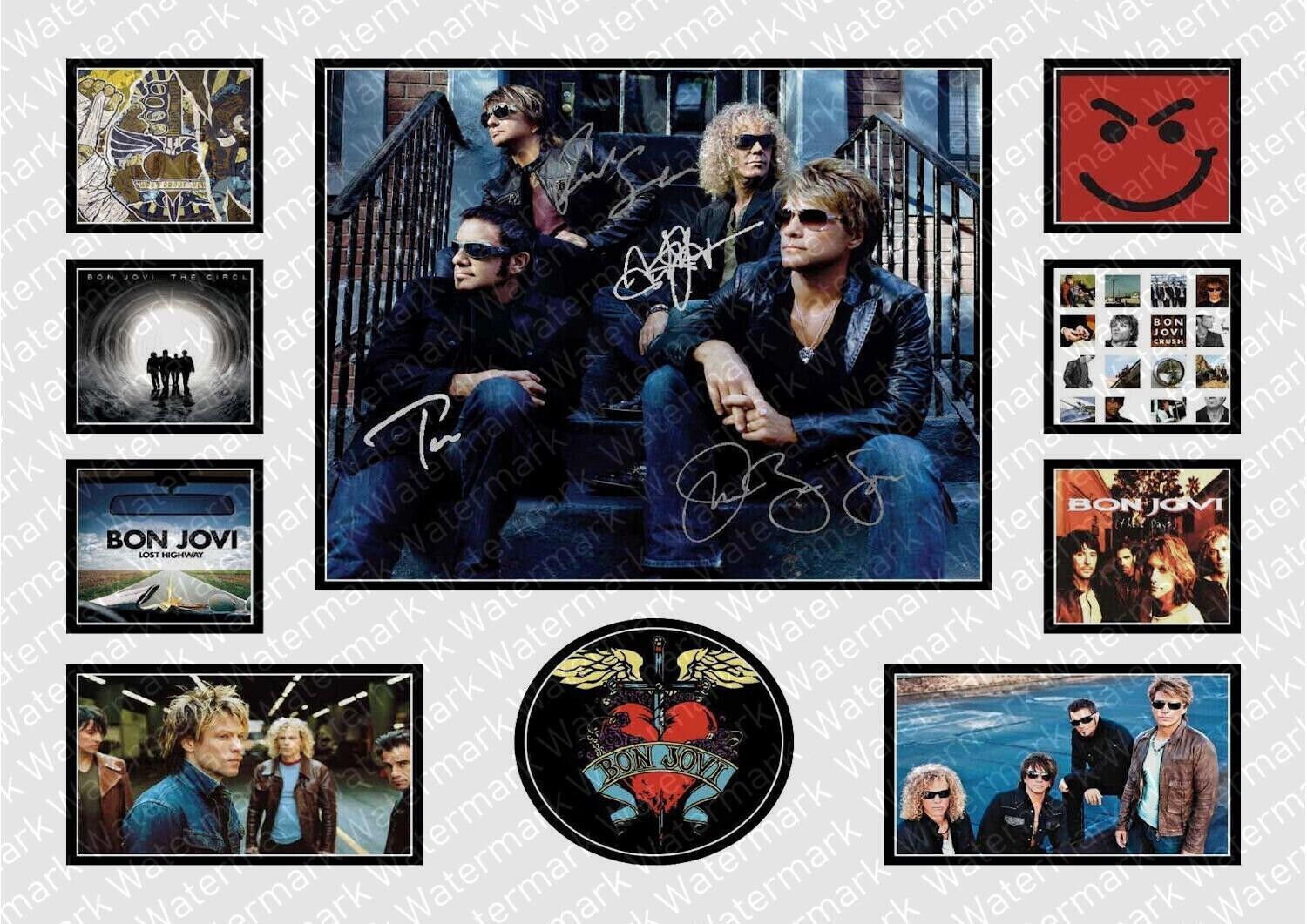 Bon Jovi A4 Signed Limited Edition Print Memorabilia Poster Framed 3083 ...