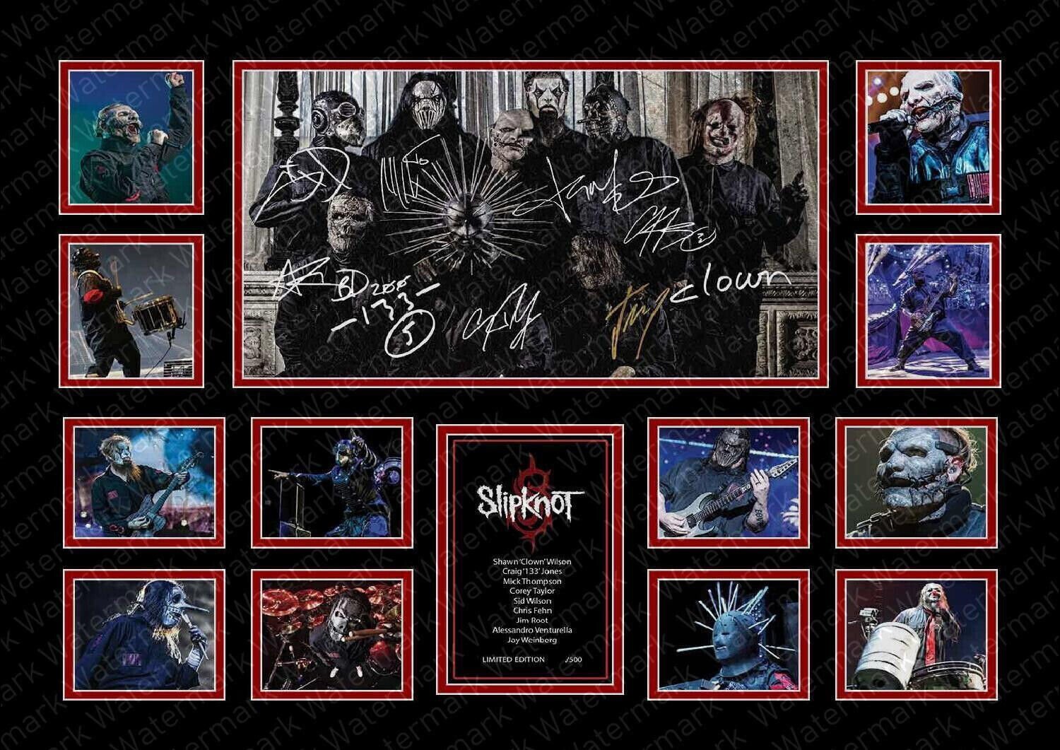 301553 Slipknot Corey Taylor A4 Signed Limited Edition Print Framed - Etsy