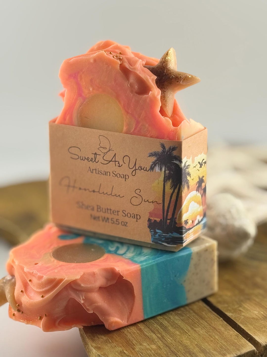 Tropical Shea Butter Soap Handmade Summer Scent Etsy
