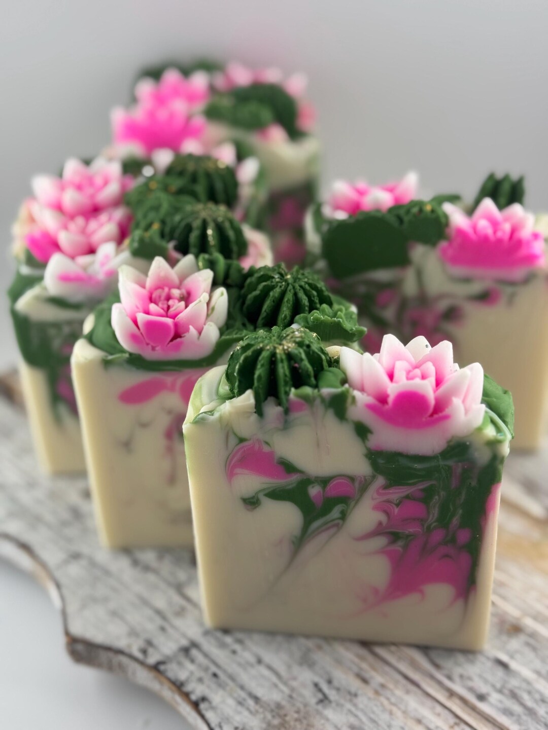 New! Succulent Soap, Cactus Flower Soap, Handmade Soap, Gift for Mom ...