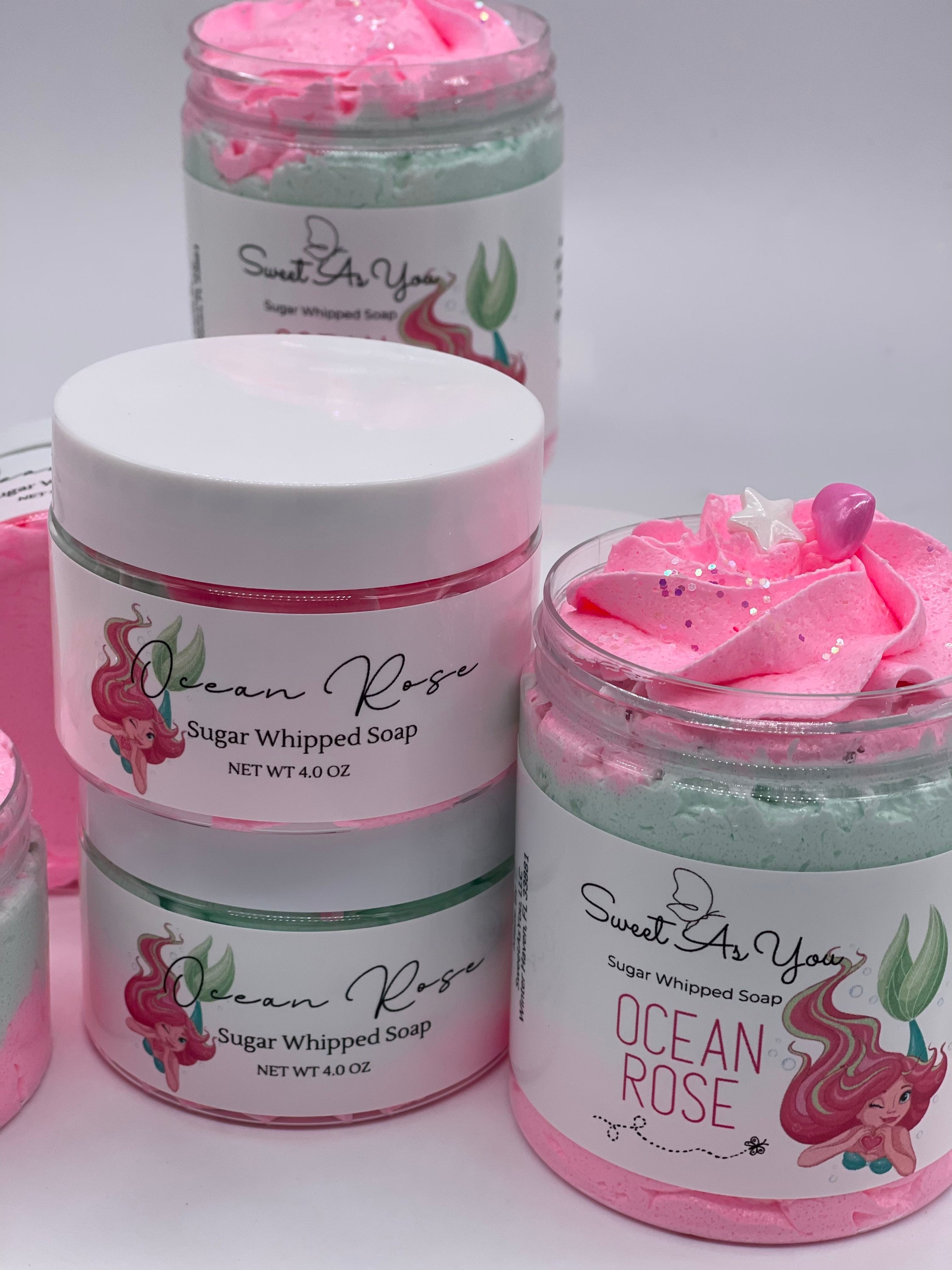 Sugar Whipped Soap Sugar Soap Foaming Soap Ocean Rose Sugar - Etsy