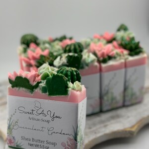 New Succulent Soap, Cactus Flower Soap, Handmade Soap, Gift for Mom ...
