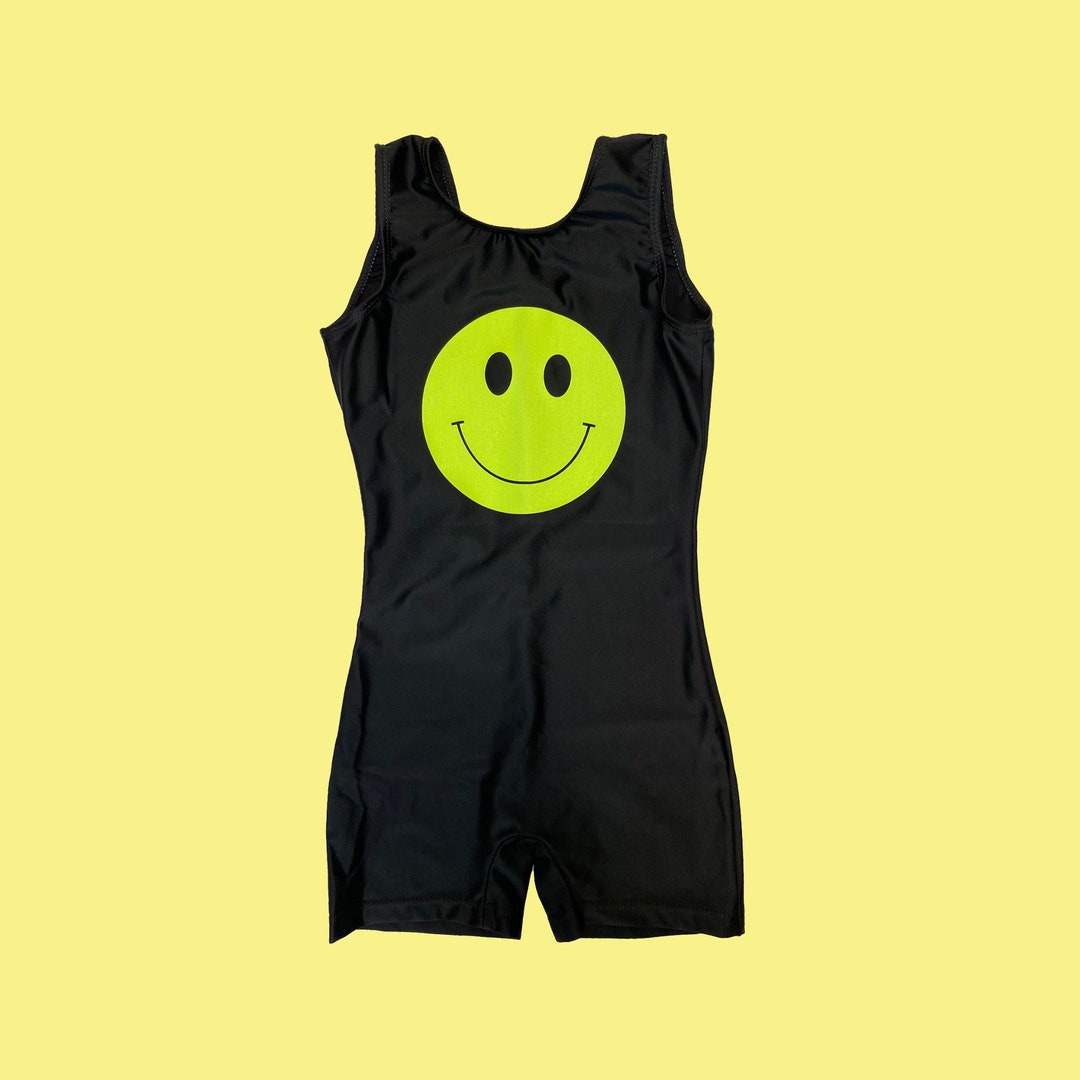 Smiley Face Unitard, Personalized Gymnastics Leotard, Kids Dance ...