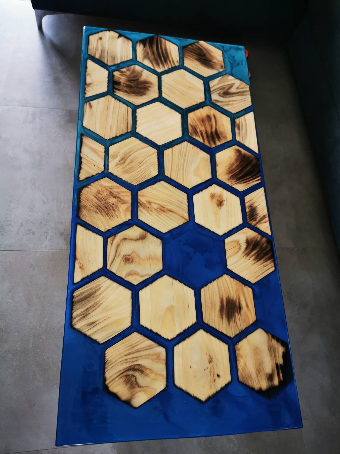 Epoxy Hexagon Table - Etsy