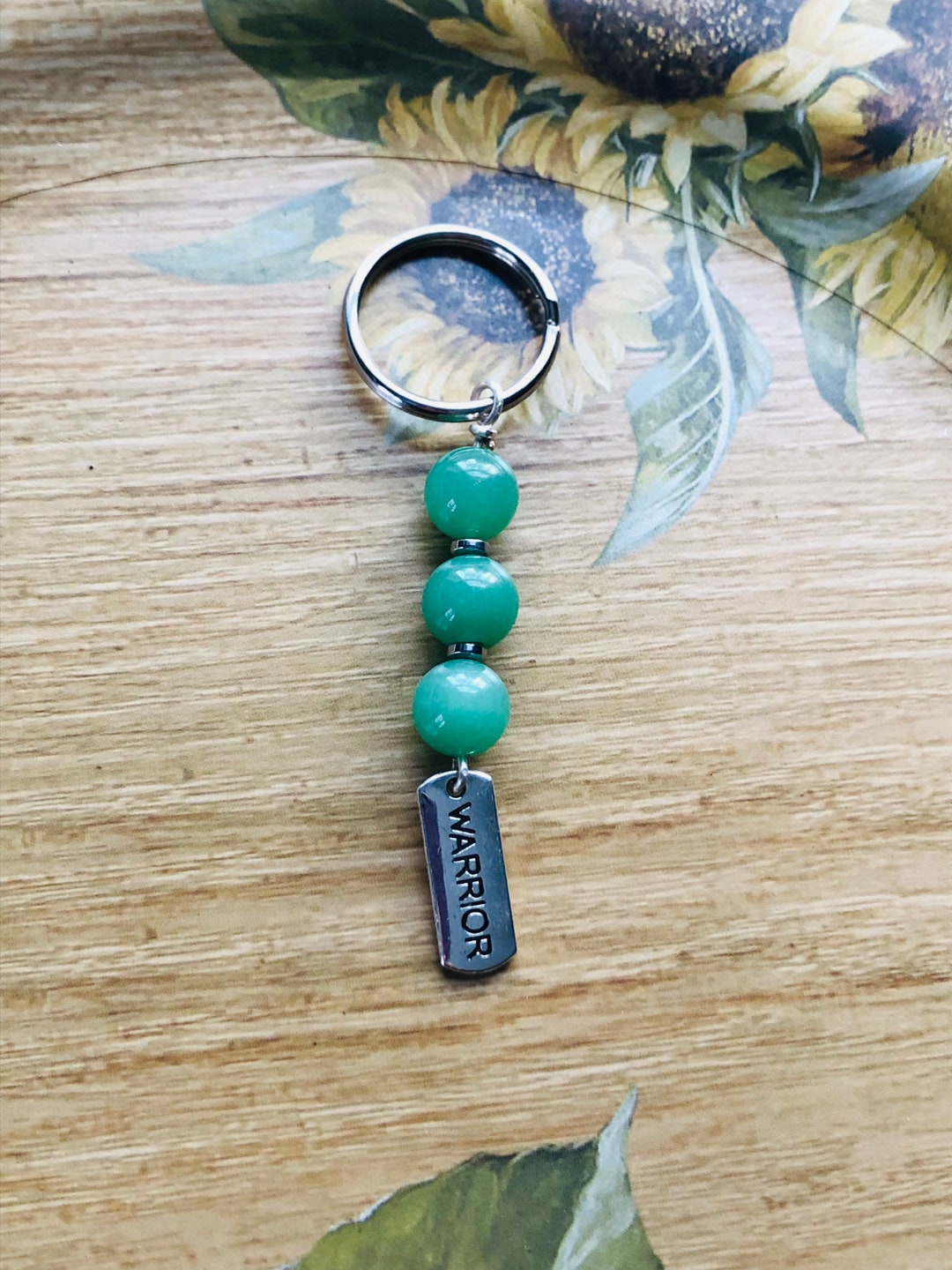 Crystal Keychain With Charm, Aventurine Hematite Bag Pull, Healing ...