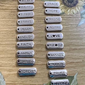 Handmade Crystal Keychain: Beaded Key Chain With Positive Affirmation ...