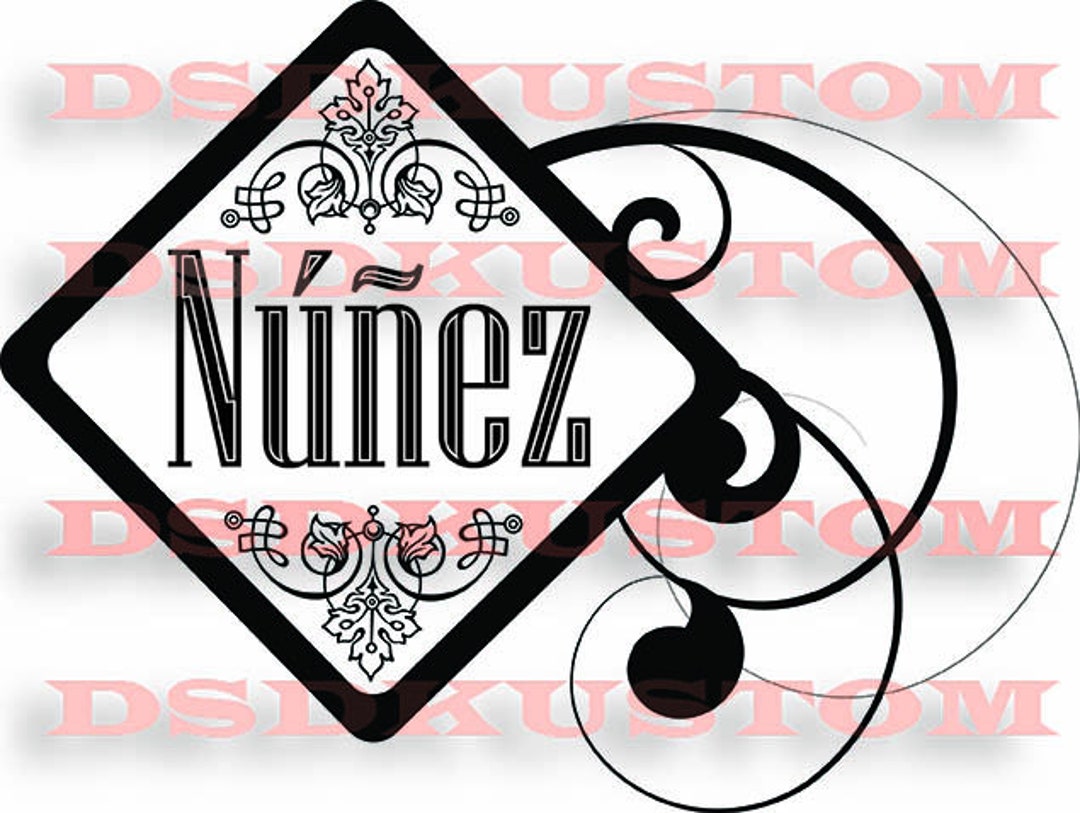 Núñez Family Name Monogram SVG-PNG-JPEG archivo - Etsy España