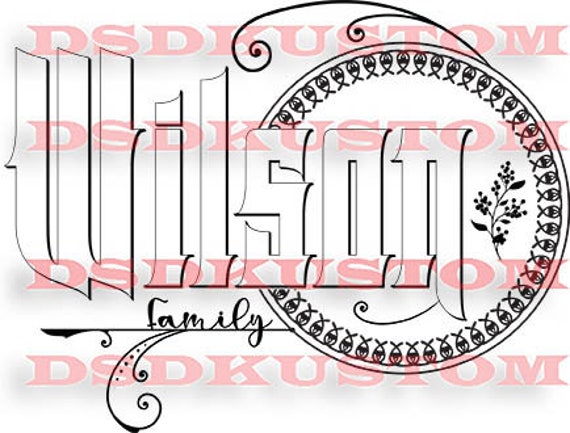 Wilson Nom de famille Monogram SVG-PNG-JPEG fichier | Etsy