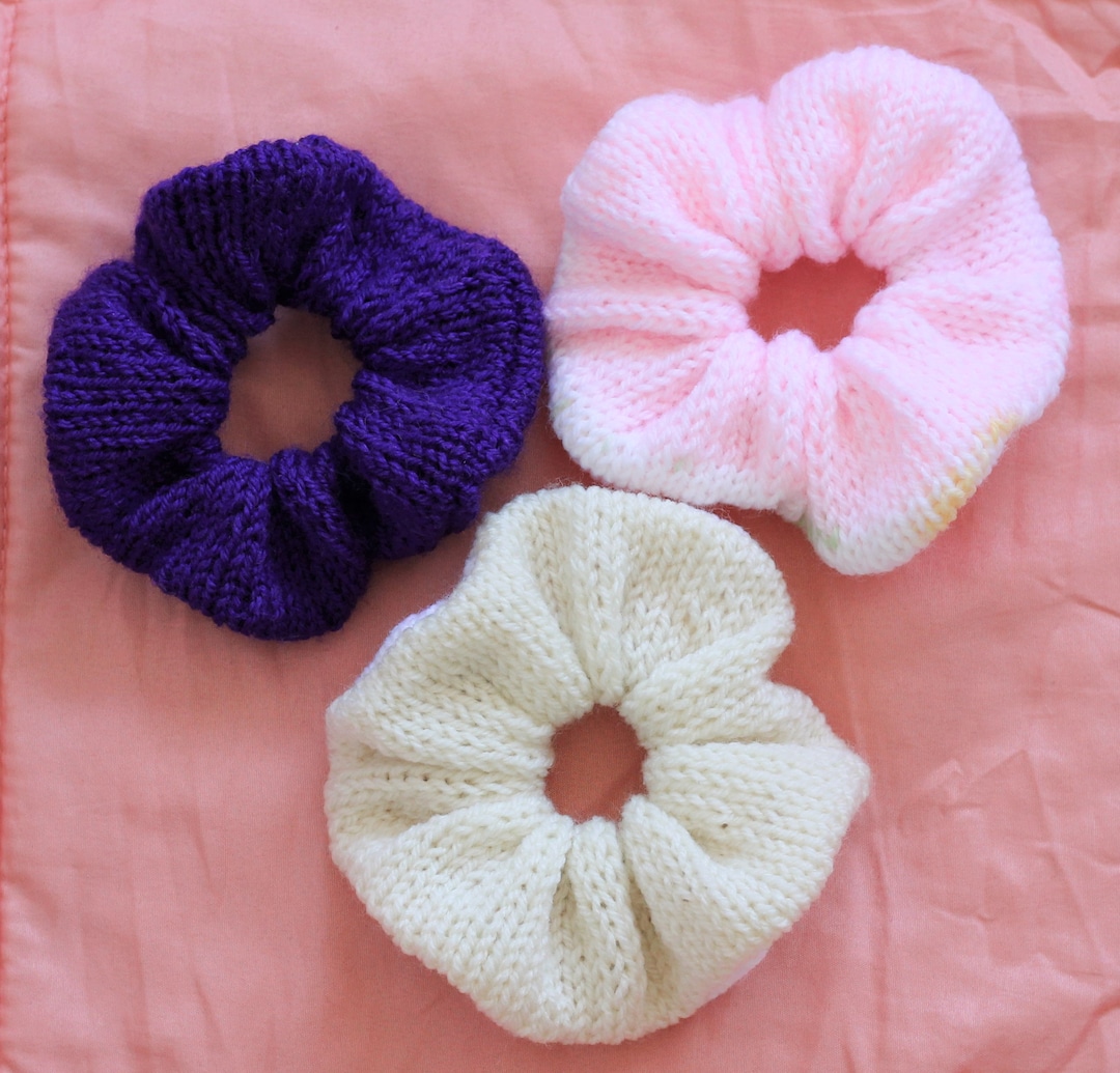 Knitted Scrunchie Knitting Pattern - Etsy