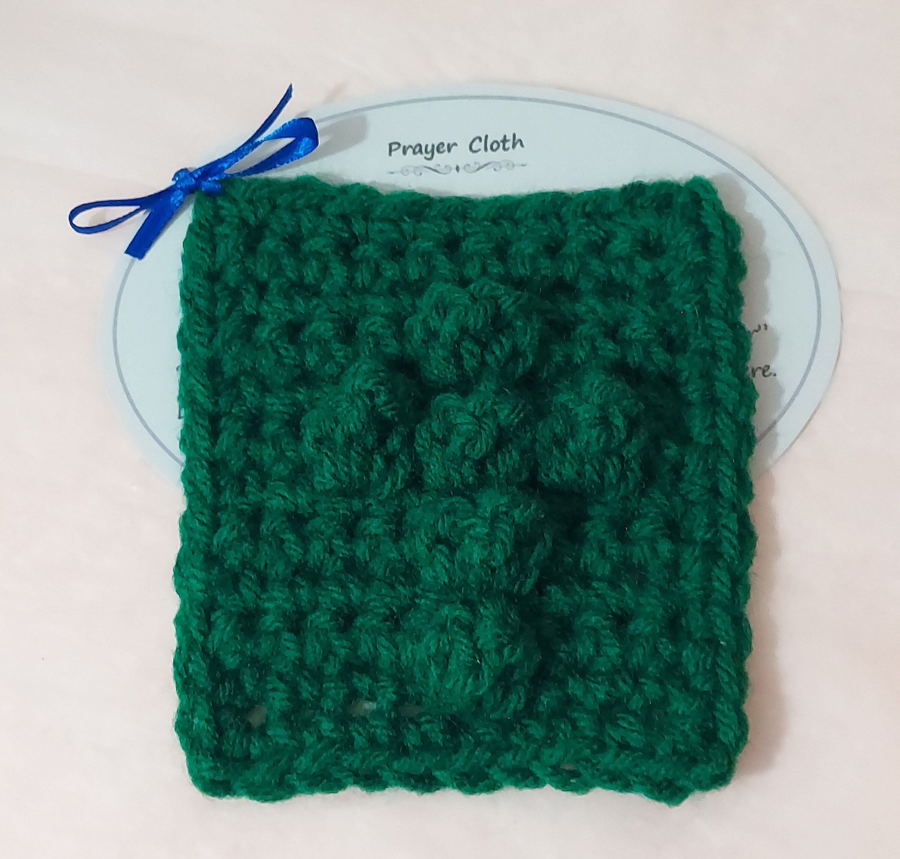 Crochet Prayer Cloth With Prayer Card, Cross, Faith, God, Comfort ...