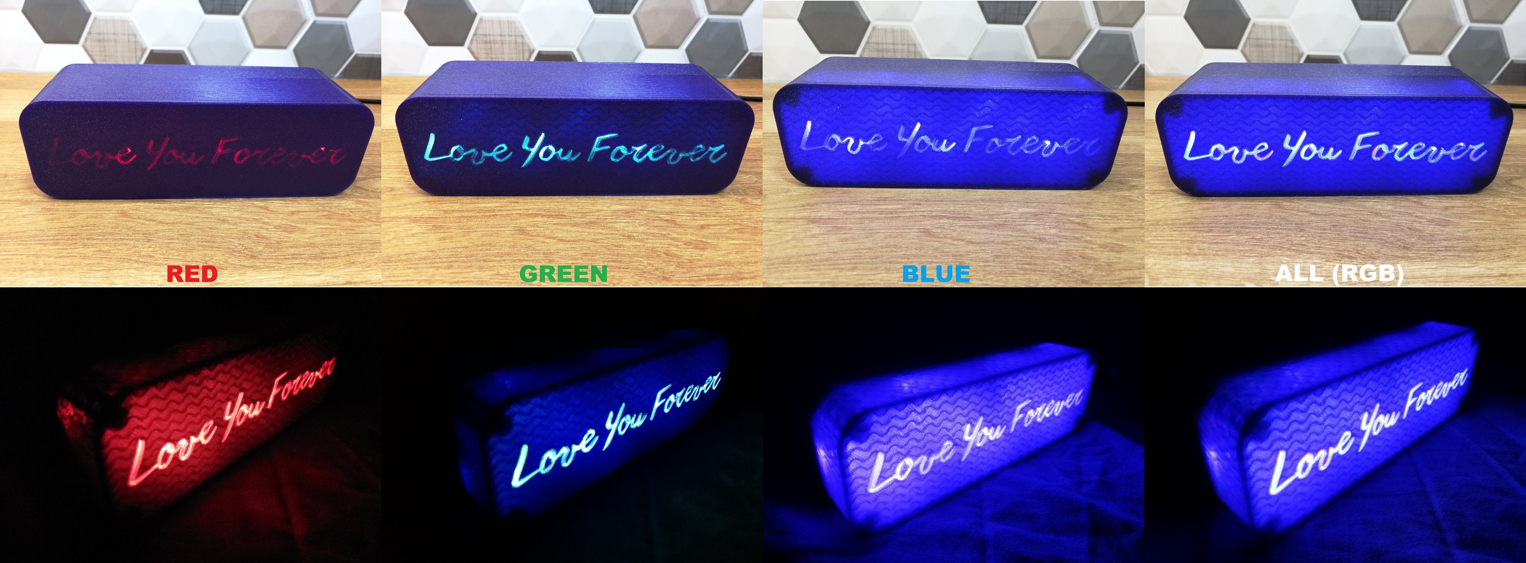 Personalized/Customized Unique 3D printed design LED lamp | Etsy