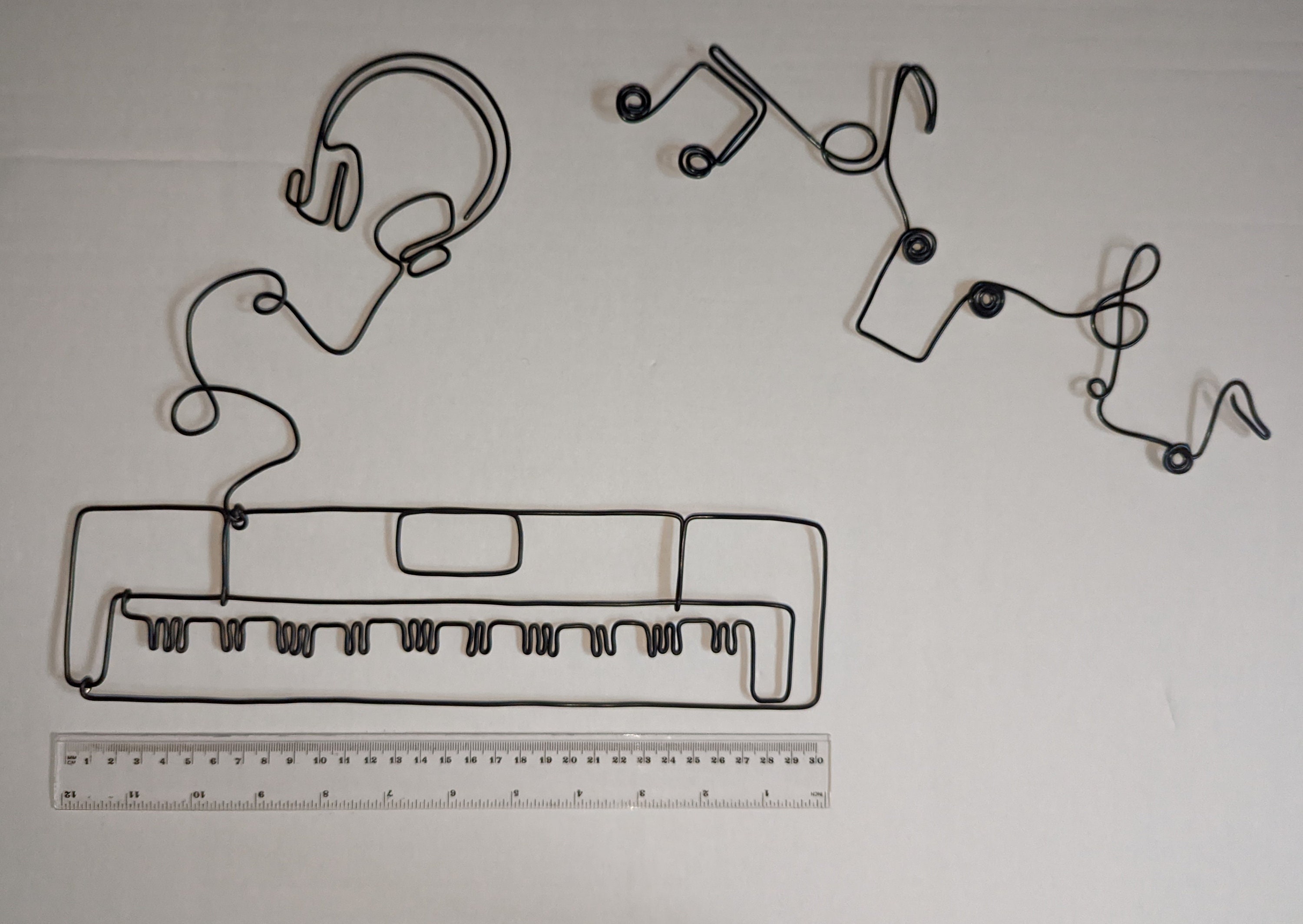 Keyboard Piano and Musical Note Wire Wall Art Custom & - Etsy