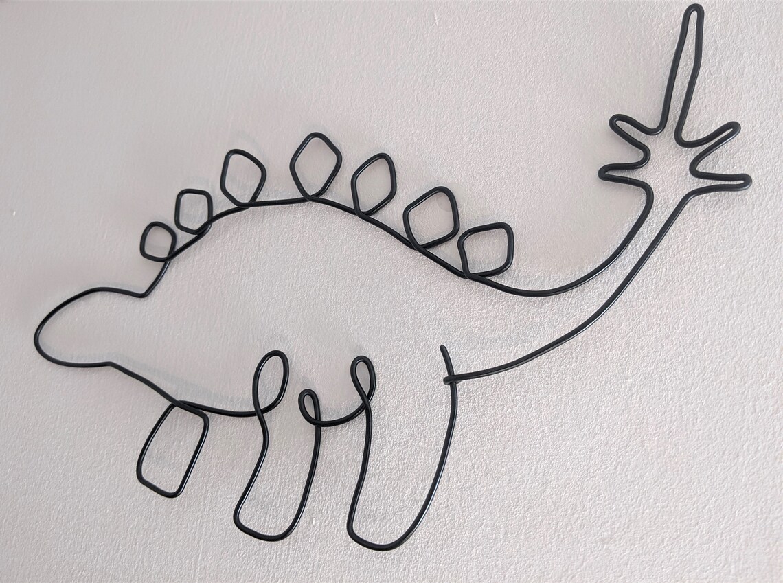 Dinosaur wire wall art Apatosaurus / Triceratops / T-Rex / | Etsy