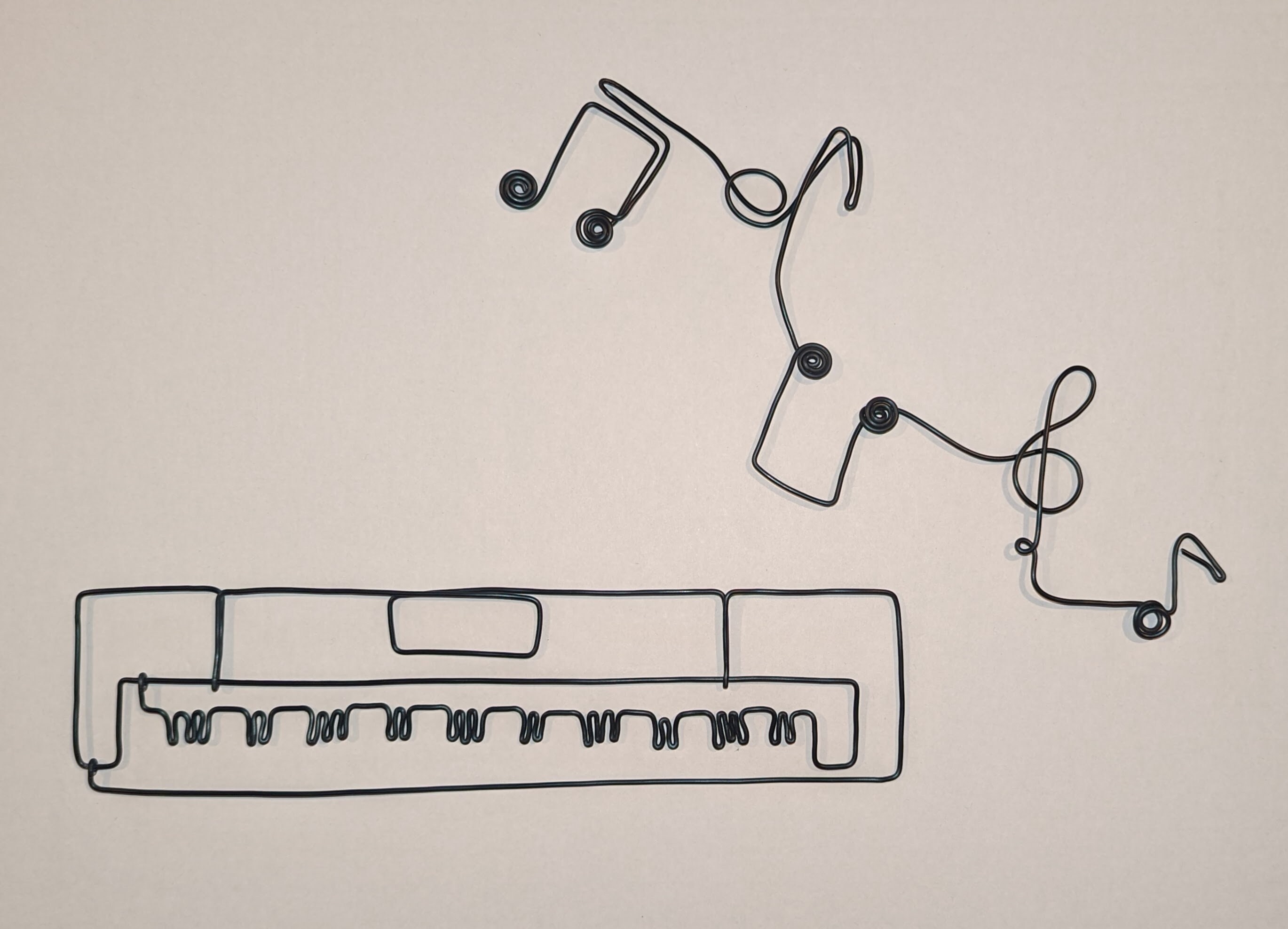 Keyboard Piano and Musical Note Wire Wall Art Custom & - Etsy