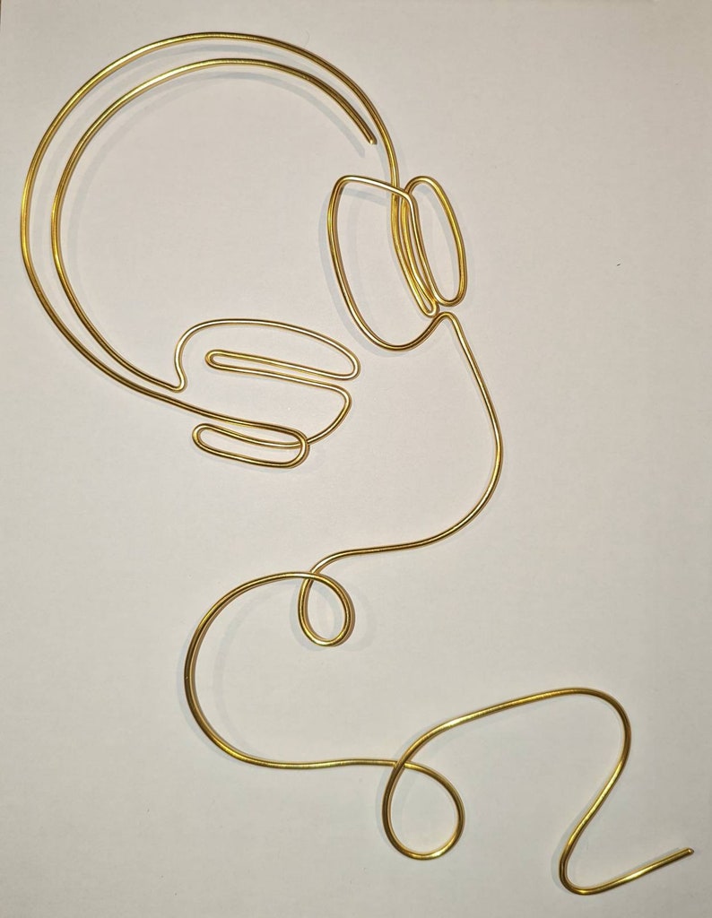 Headphone Wire Wall Art | Custom Handmade Decoration for Home Office or ...
