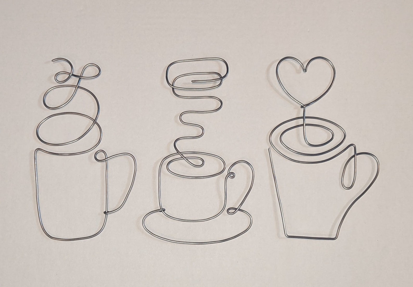 Coffee Mug and Tea Cup Wire Wall Art Custom & Handmade Wall - Etsy