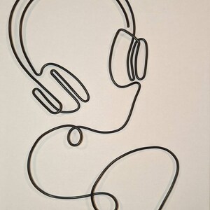 Headphone Wire Wall Art | Custom Handmade Decoration for Home Office or ...