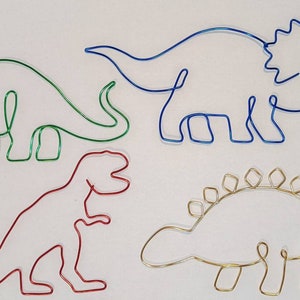 Dinosaur Wire Wall Art | Apatosaurus / Triceratops / T-rex ...