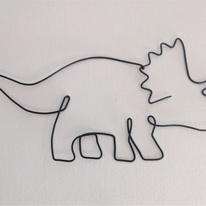 Dinosaur Wire Wall Art | Apatosaurus / Triceratops / T-rex ...