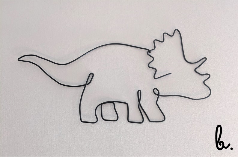 Dinosaur Wire Wall Art Apatosaurus / Triceratops / T-rex / - Etsy