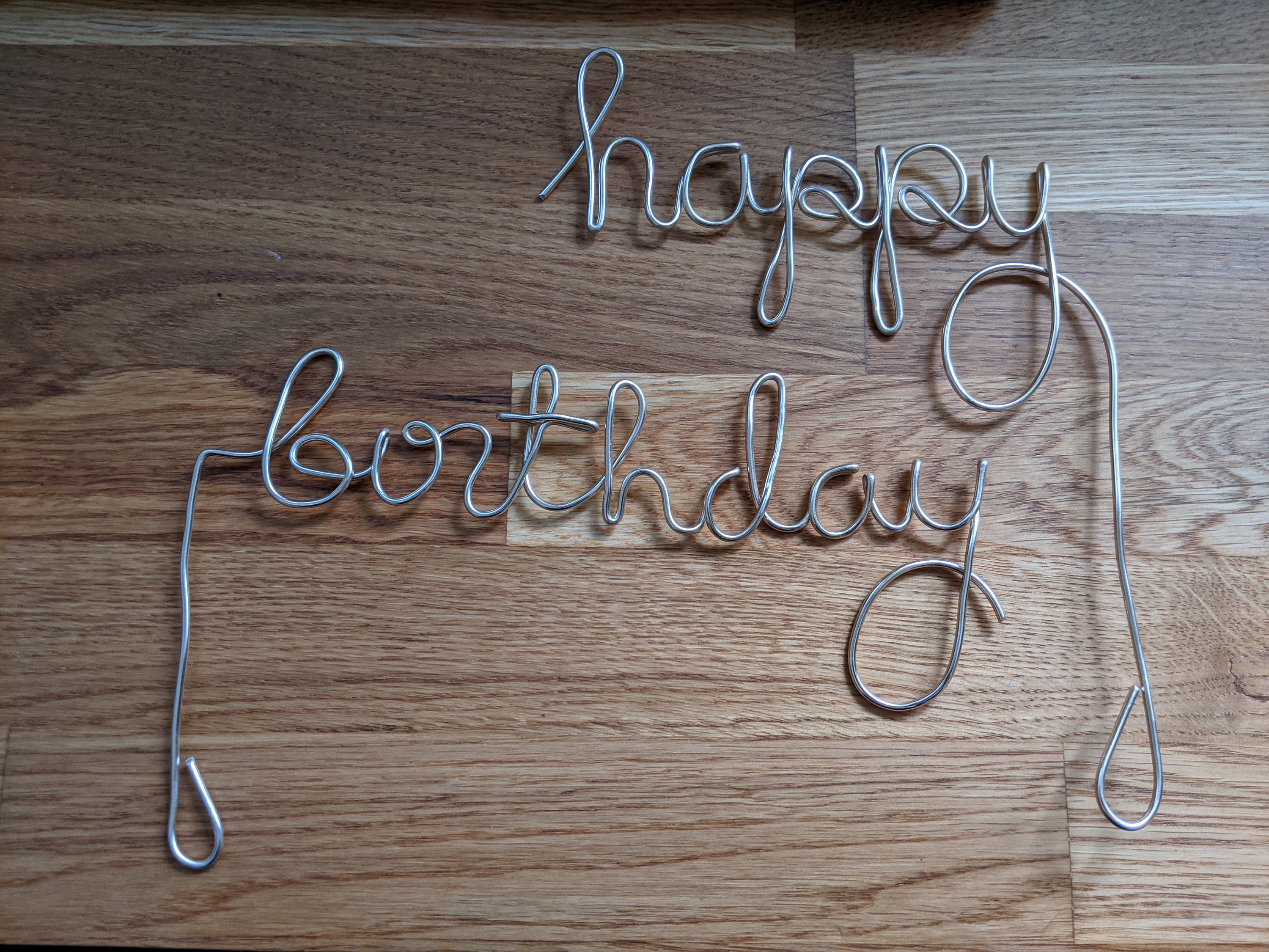Happy Birthday Wire Cake Topper | Range of Colours, Perfect for Any Age ...