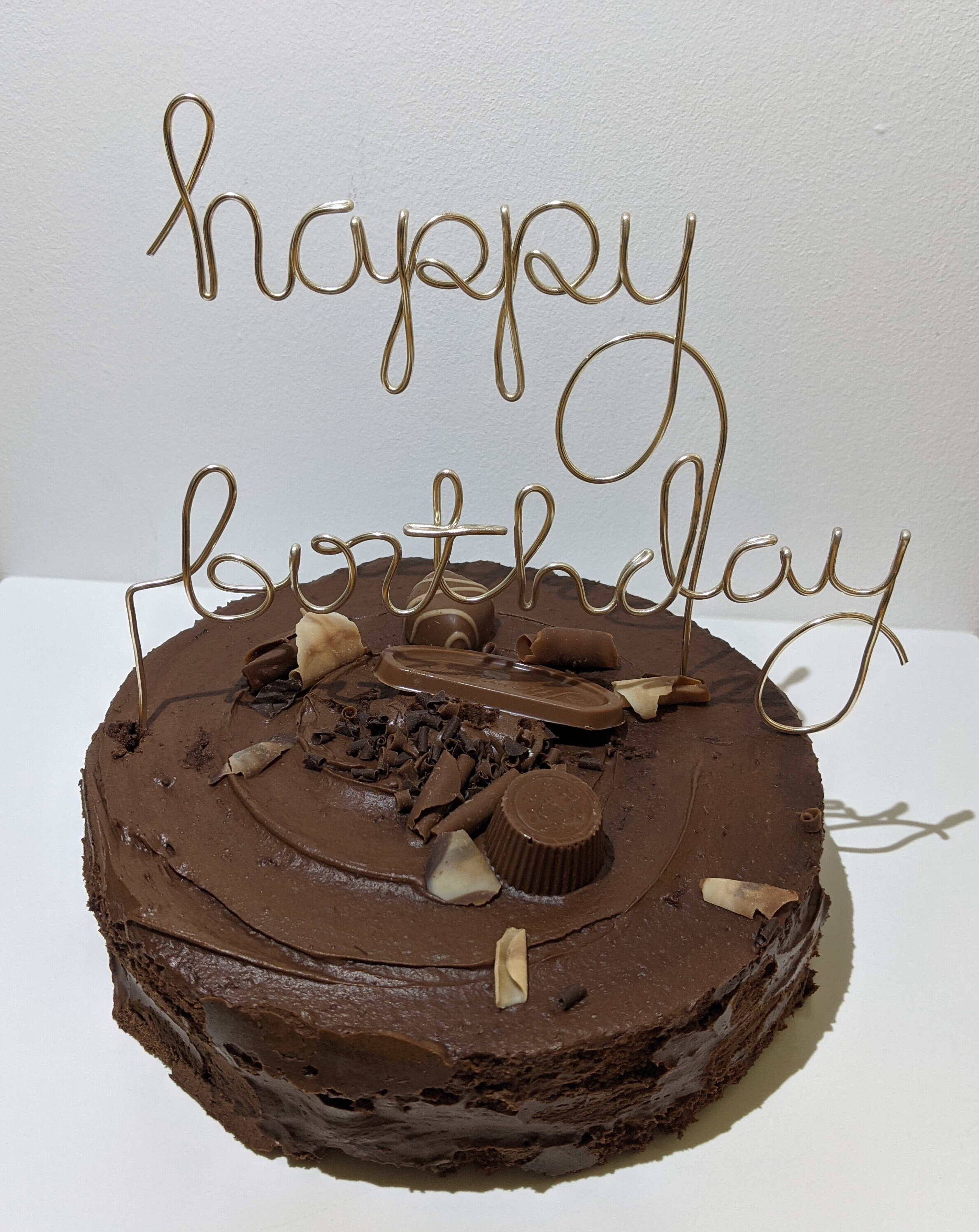 Happy Birthday Wire Cake Topper | Range of Colours, Perfect for Any Age ...