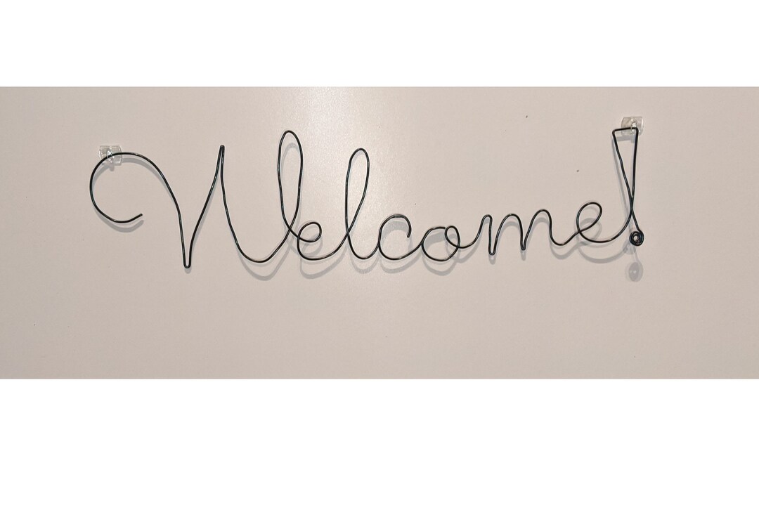 RTS Welcome Greeting Word Wire Art Sign Greeting Wall Decoration Custom ...