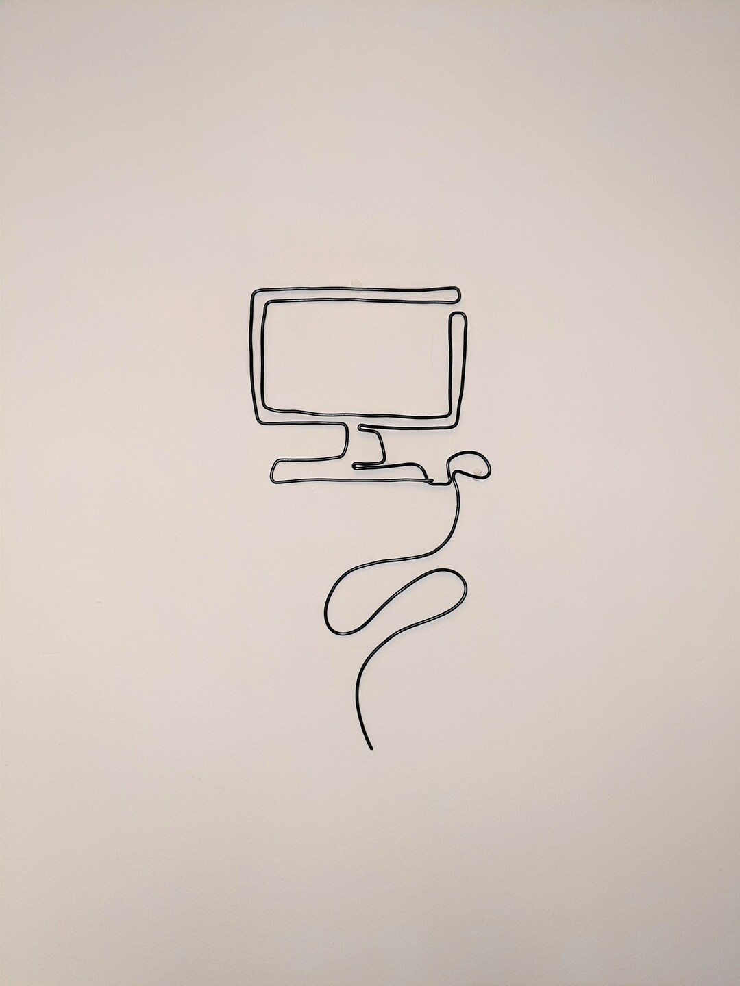 Computer With Mouse Wire Wall Art | Custom Handmade Decoration for Home ...