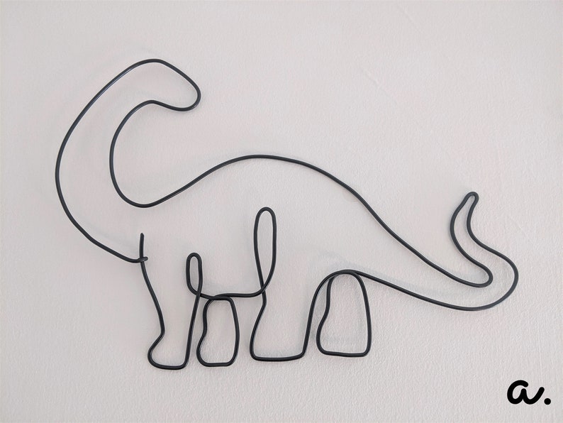 Dinosaur Wire Wall Art Apatosaurus / Triceratops / T-rex / - Etsy