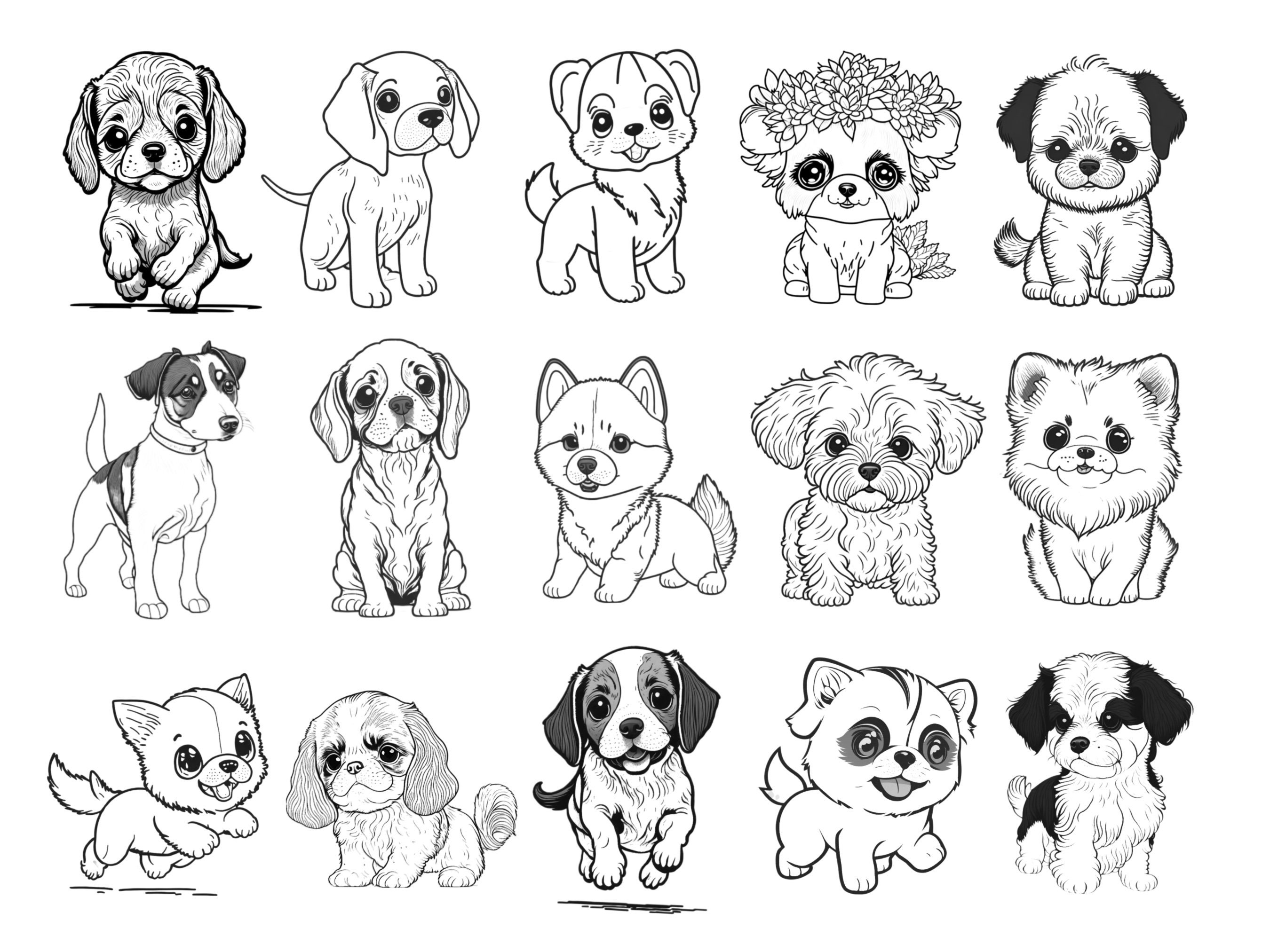 180 Dog Procreate Stamp, Set Dog Breed Brush Stamps Puppy Brushes ...