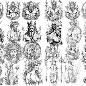 110 Procreate Stamps Greek Gods, Mythos, Legends & Myths, Greek ...