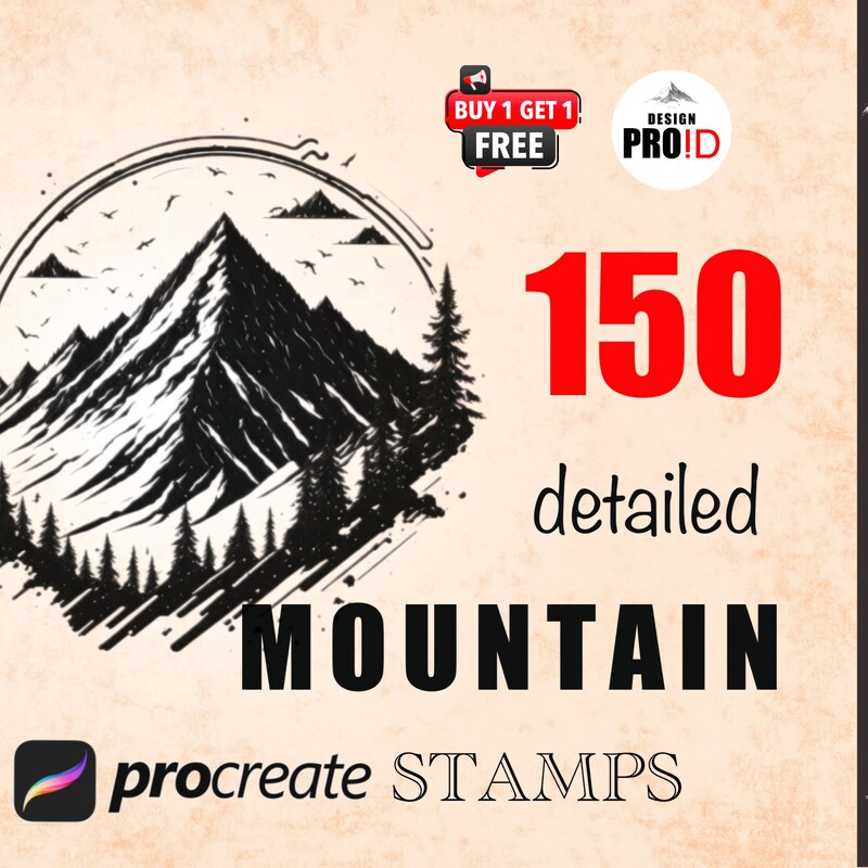 Mountain Stamp - Etsy