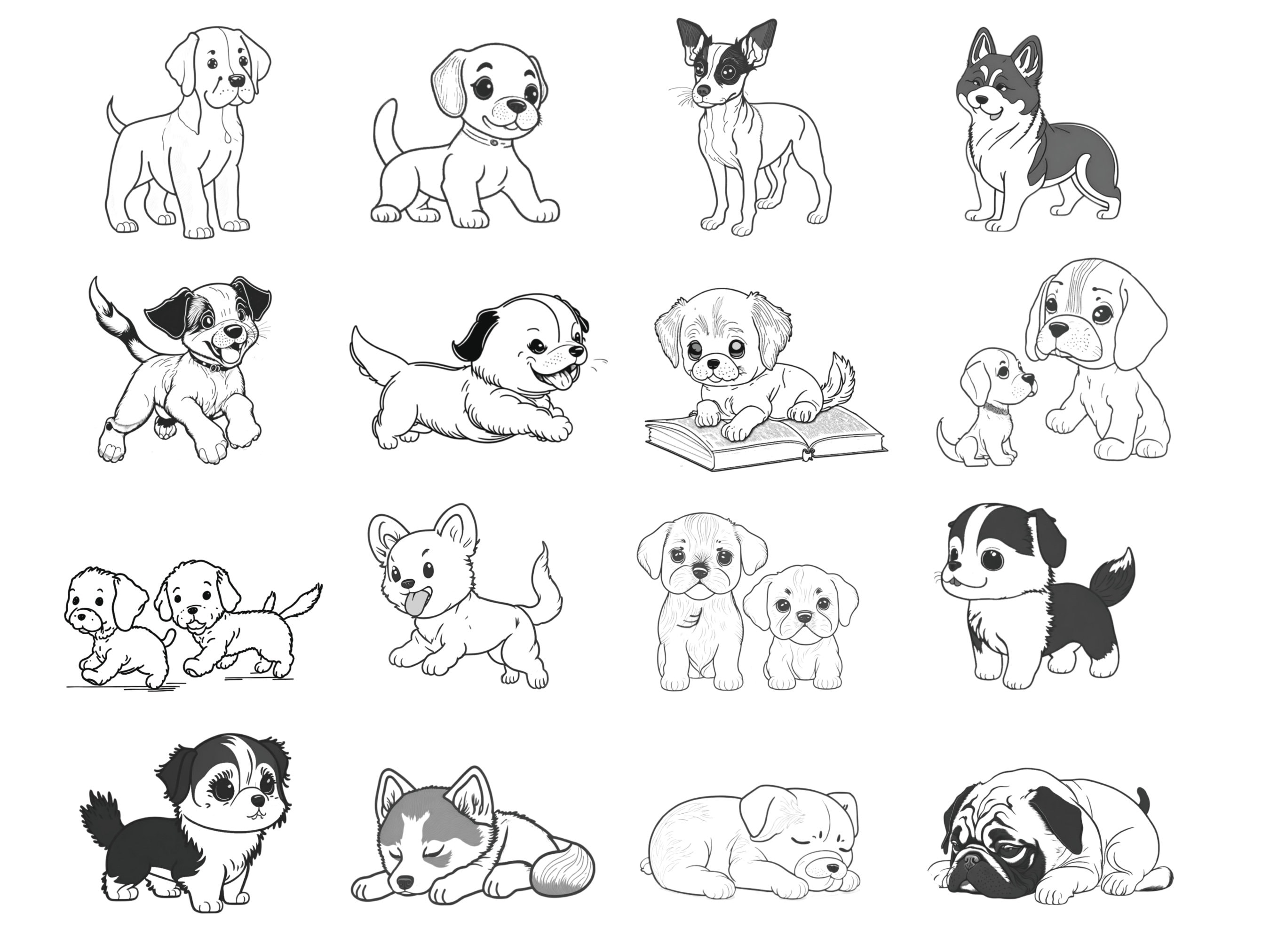 180 Dog Procreate Stamp, Set Dog Breed Brush Stamps Puppy Brushes ...