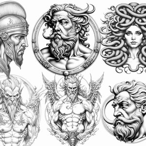 110 Procreate Stamps Greek Gods, Mythos, Legends & Myths, Greek ...