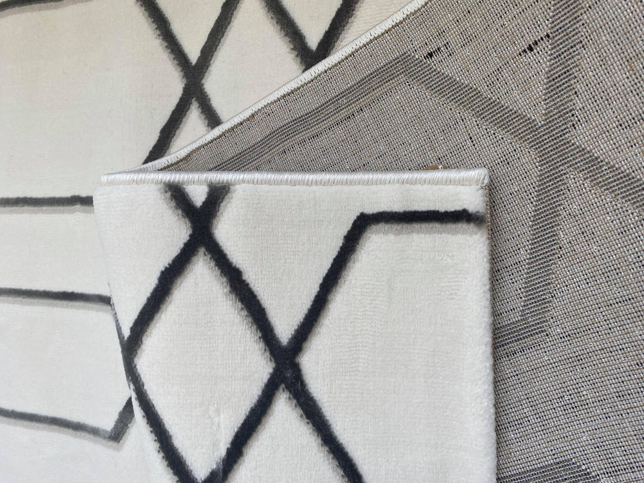 Living Room Rugs Modern Rug White on Dark Grey Striped Living - Etsy