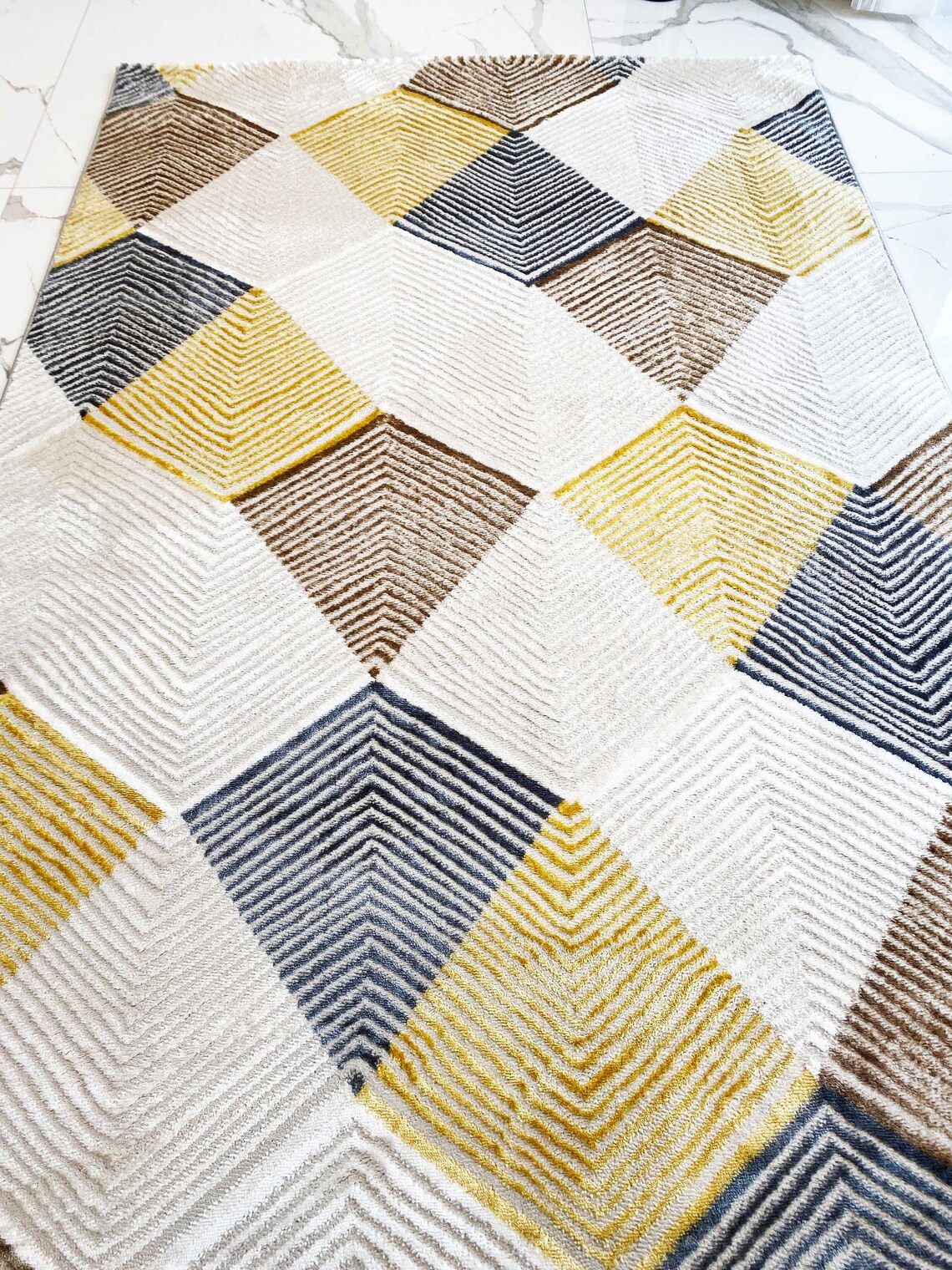 Modern Rugs Yellow Extra Large Small Livingroom Floor Carpets - Etsy