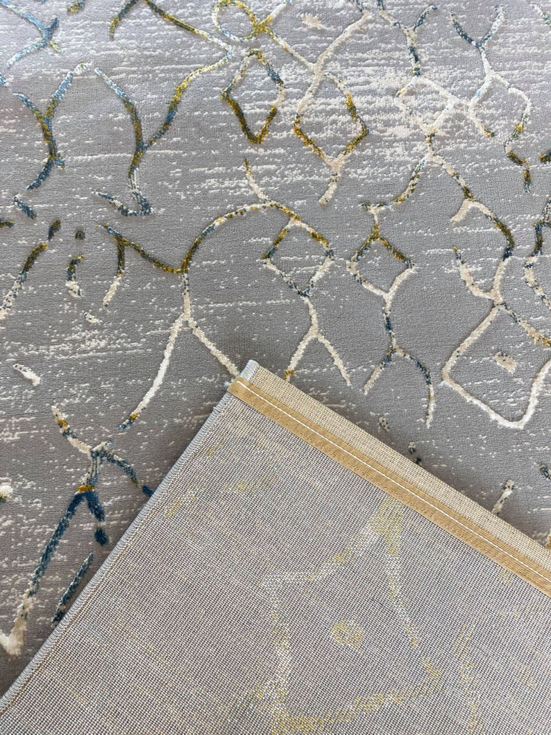 Moroccan Pattern Grey Modern Abstracts Tick Rugs Carpet Luxe - Etsy UK